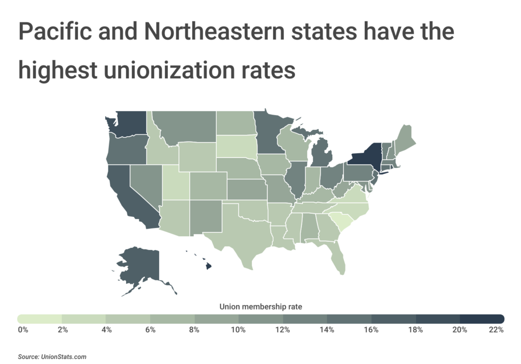 The Most Unionized Cities in America [2023] - Construction Coverage