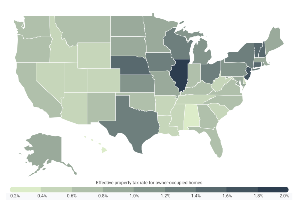 Average Property Taxes in the U.S. by State, County, & City ...