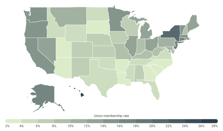The Most Unionized Cities in America [2025 Edition]